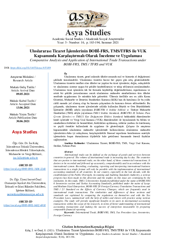 (PDF) Comparative Analysis and Application of International Trade ...