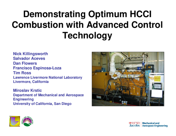(PDF) Demonstrating Optimum HCCI Combustion with Advanced Control Technology