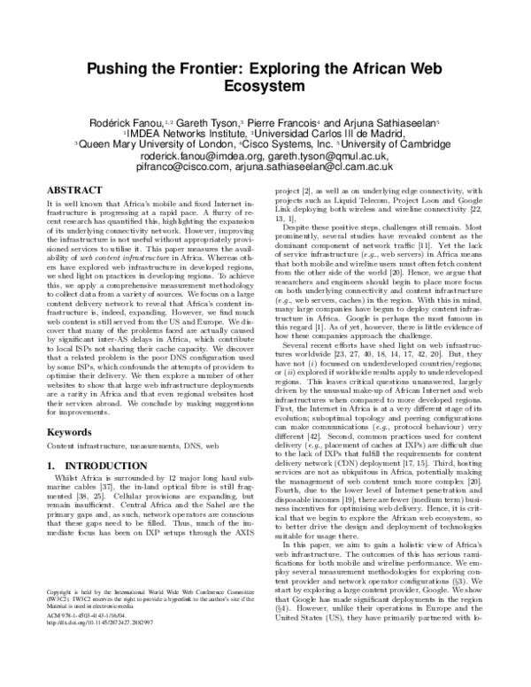 (PDF) Pushing the Frontier