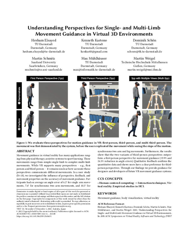 (PDF) Understanding Perspectives for Single- and Multi-Limb Movement ...