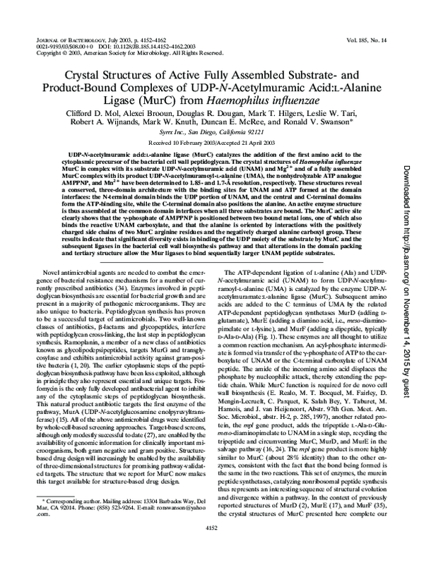 (PDF) Crystal Structures of Active Fully Assembled Substrate- and ...