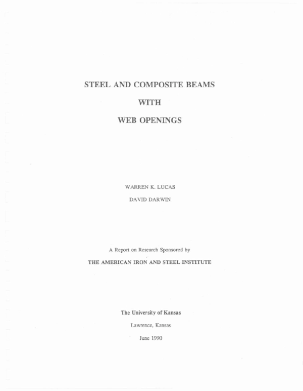 (PDF) Steel and composite beams with web openings