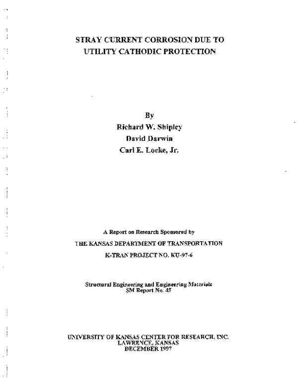 (PDF) Stray Current Corrosion Due to Utility Cathodic Protection