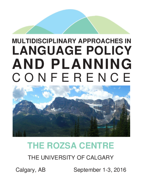 (PDF) MULTIDISCIPLINARY APPROACHES IN LANGUAGE POLICY AND PLANNING C O ...