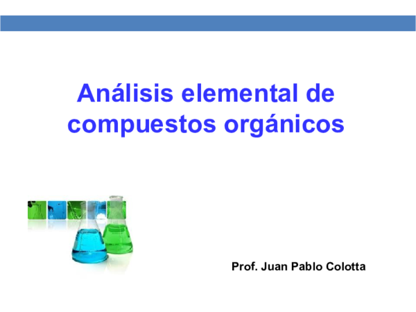 (PPT) Analisis elemental de compuestos organic 1
