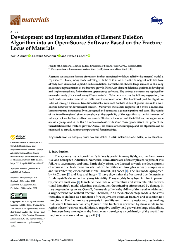 (PDF) Development and Implementation of Element Deletion Algorithm into an Open-Source Software ...