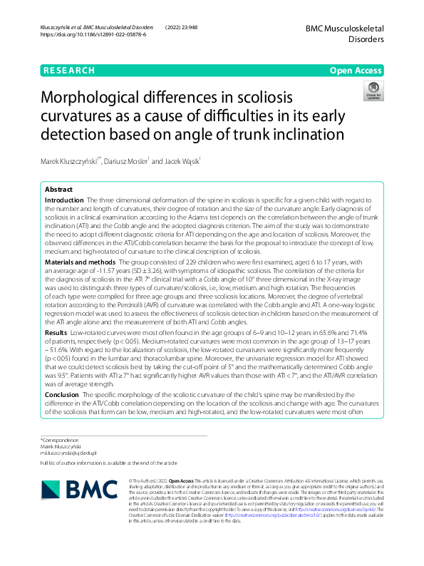 (PDF) Morphological differences in scoliosis curvatures as a cause of ...