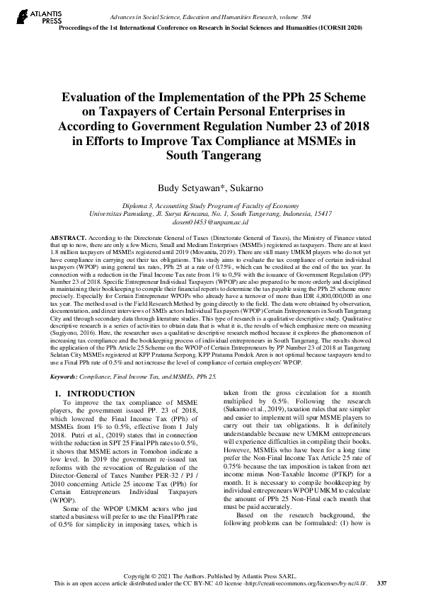 (PDF) Evaluation of the Implementation of the PPh 25 Scheme on ...