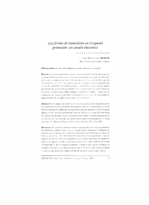 (PDF) Las formas de tratamiento en el español peninsular: un estudio ...