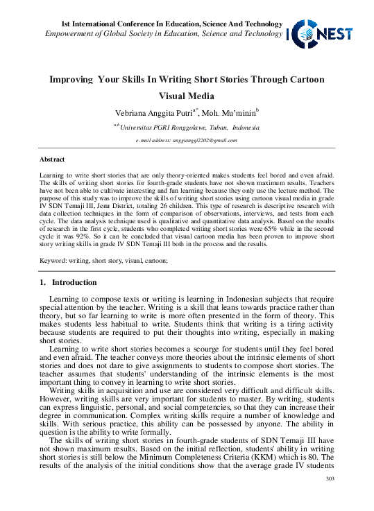 (PDF) Improving your skills in writing short stories through cartoon ...