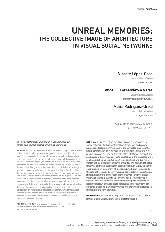 (PDF) Unreal memories: The collective image of architecture in visual ...