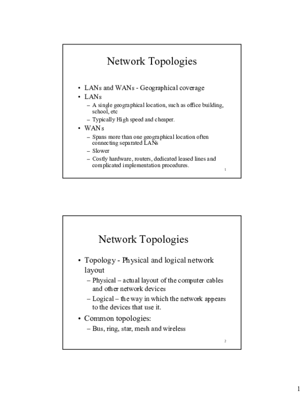 (PDF) Network Topologies by George