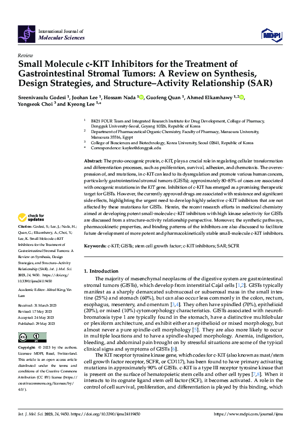 (PDF) Small Molecule c-KIT Inhibitors for the Treatment of ...