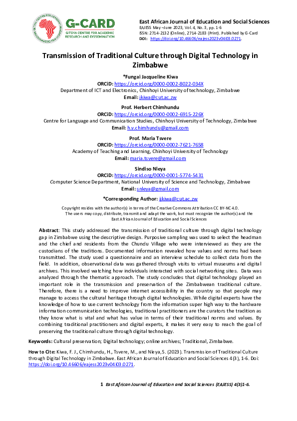 (PDF) Transmission of Traditional Culture through Digital Technology in ...