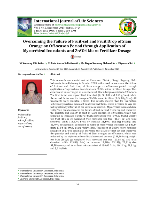 (PDF) Overcoming the failure of fruit-set and fruit drop of siam orange ...
