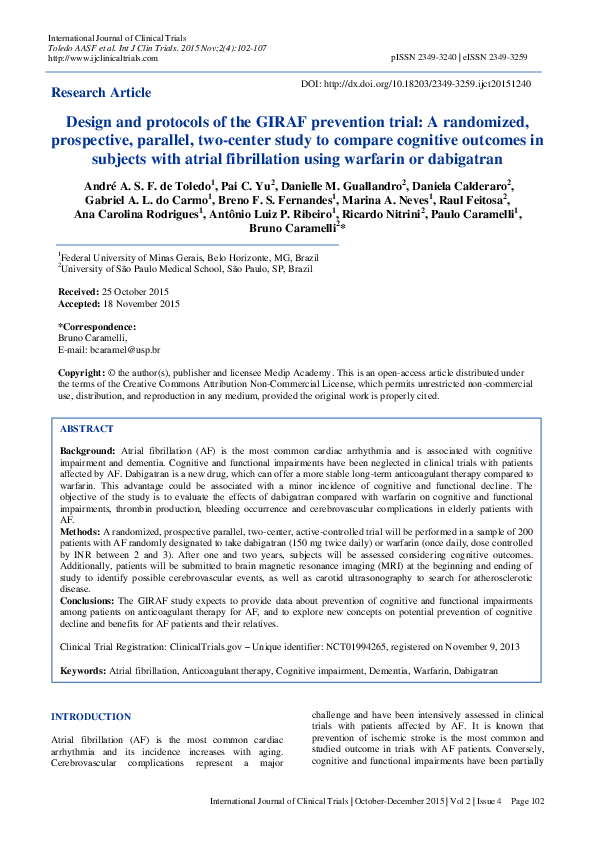 (PDF) Design and protocols of the GIRAF prevention trial: A randomized, prospective, parallel ...
