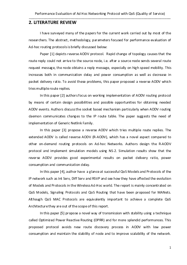 (PDF) Evaluating QoS in Ad Hoc Networking Protocols