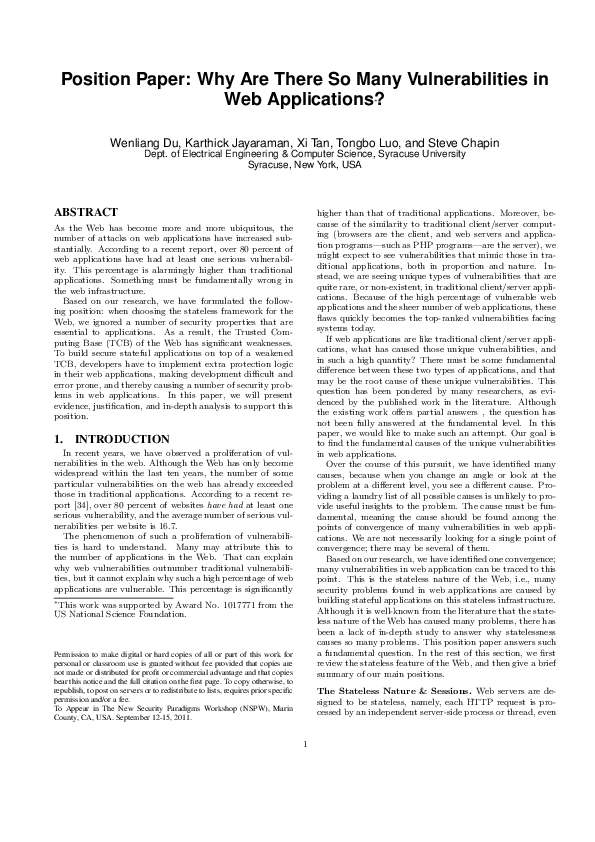 (PDF) Position paper