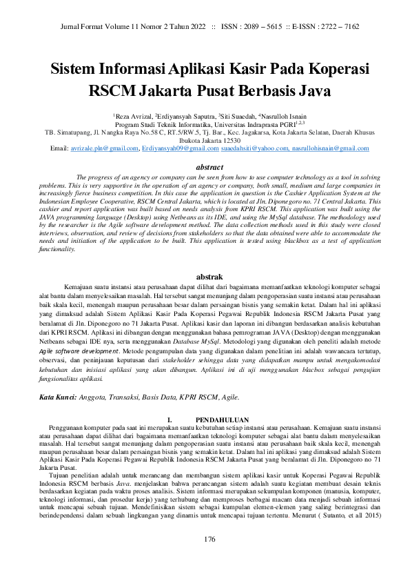 (PDF) Sistem Informasi Aplikasi Kasir Pada Koperasi RSCM Jakarta Pusat ...
