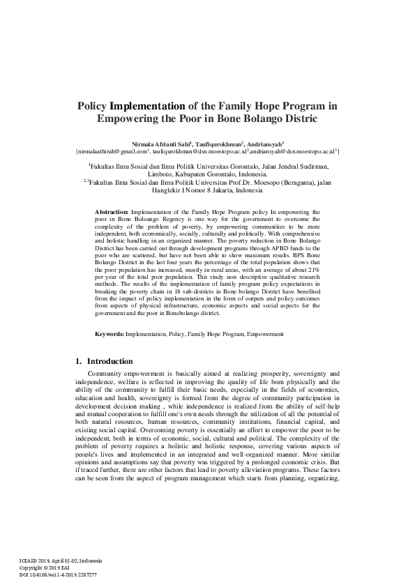 (PDF) Poor Policy Design and Implementation