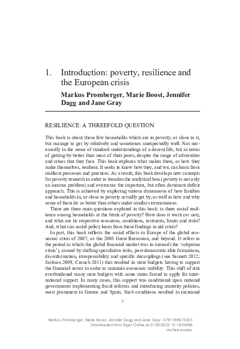(PDF) Introduction: poverty, resilience and the European crisis ...