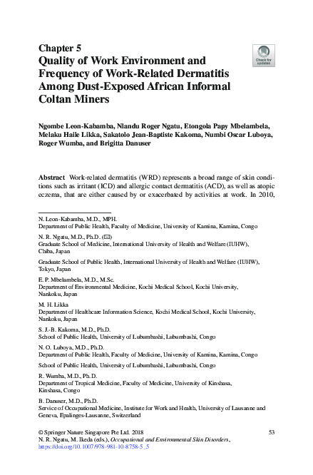 (PDF) Quality of Work Environment and Frequency of Work-Related ...