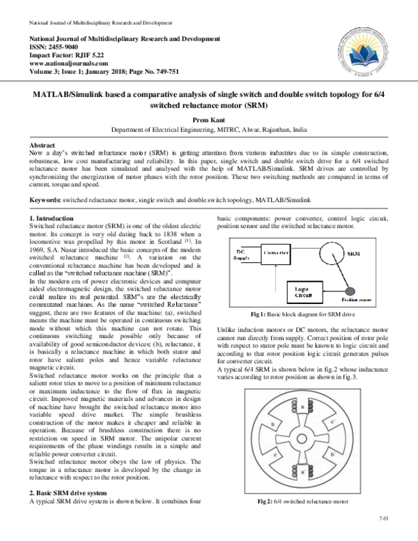 Pdf Matlab Simulink Based A Comparative Analysis Of Single Switch And Double Switch Topology