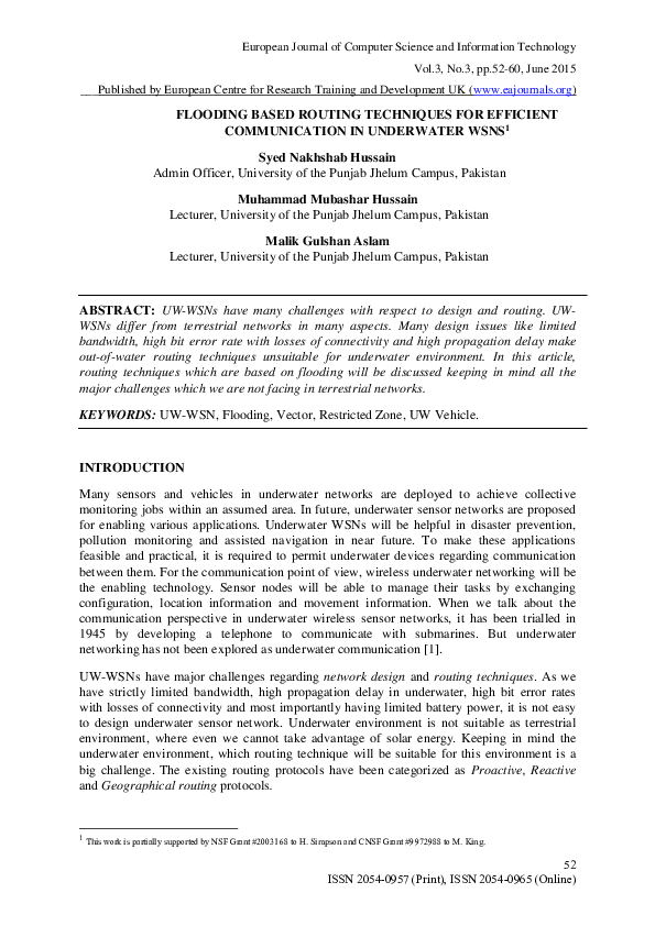 (PDF) Flooding Based Routing Techniques for Efficient Communication in ...