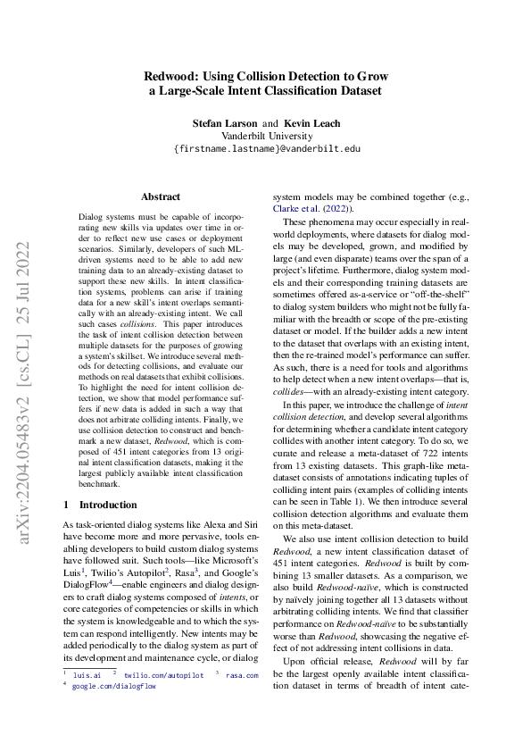 (PDF) Redwood: Using Collision Detection to Grow a Large-Scale Intent ...