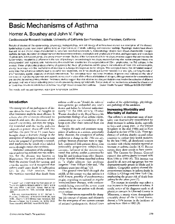 (PDF) Basic mechanisms of asthma