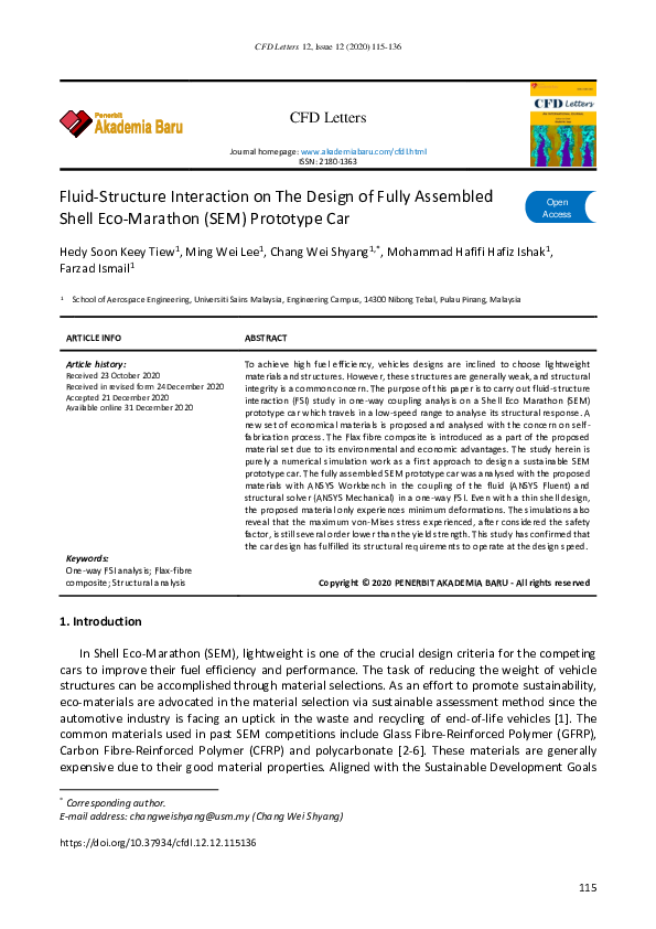 (PDF) Fluid-Structure Interaction on The Design of Fully Assembled ...
