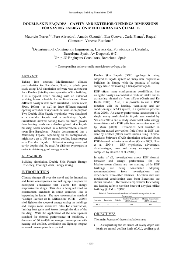 (PDF) Double Skin Façades–Cavity and Exterior Openings Dimensions for ...