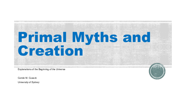 (PDF) Primal Myths and Creation