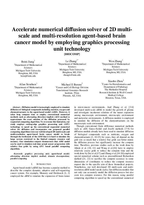 (PDF) Accelerate numerical diffusion solver of 2D multi-scale and multi-resolution agent-based ...