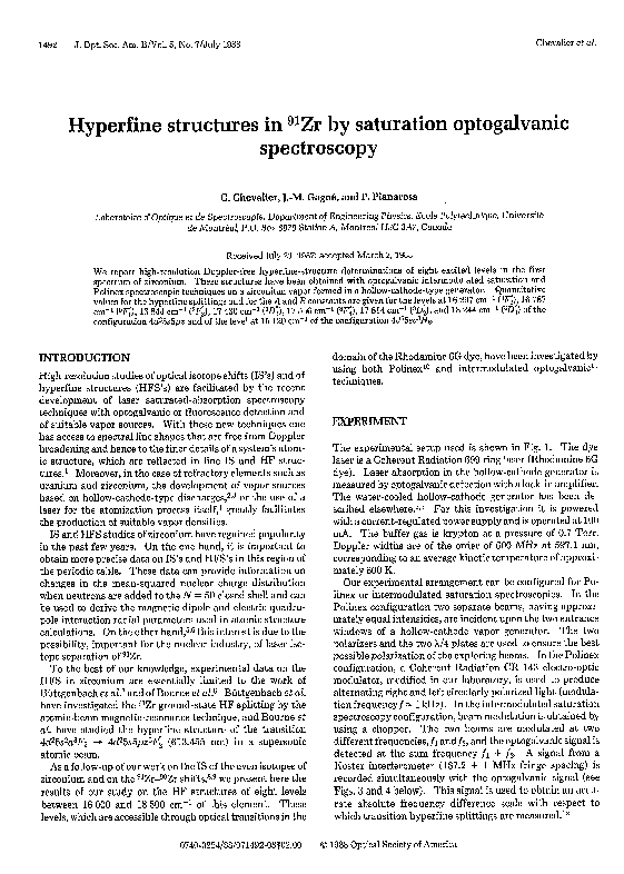 (PDF) Hyperfine structures in ^91Zr by saturation optogalvanic spectroscopy