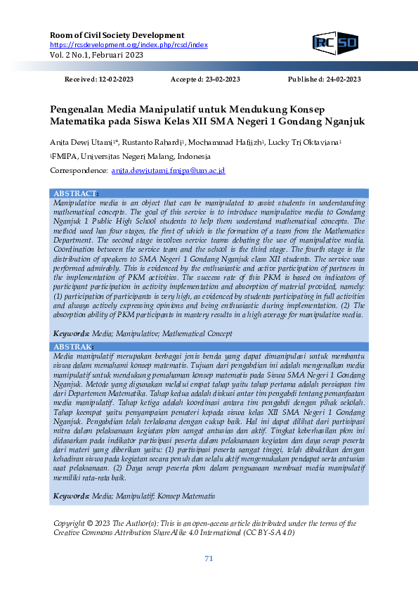 (PDF) Pengenalan Media Manipulatif untuk Mendukung Konsep Matematika ...