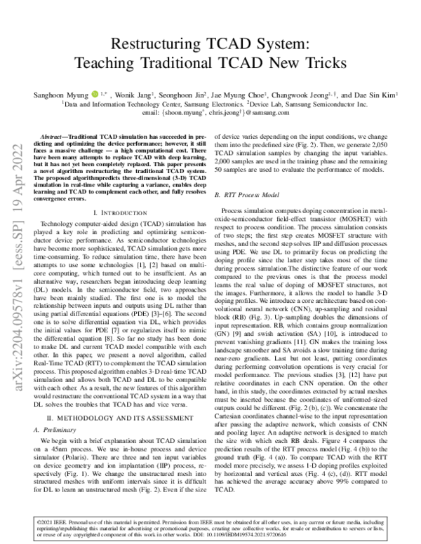 (PDF) Restructuring TCAD System: Teaching Traditional TCAD New Tricks