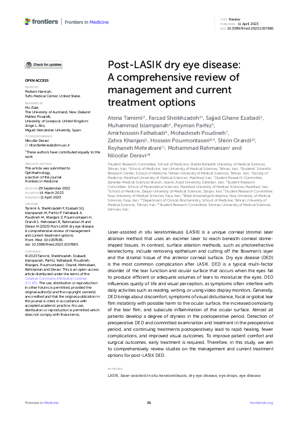 (PDF) Post-LASIK dry eye disease: A comprehensive review of management ...