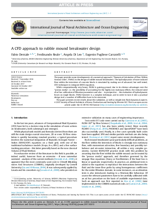 (PDF) A CFD approach to rubble mound breakwater design
