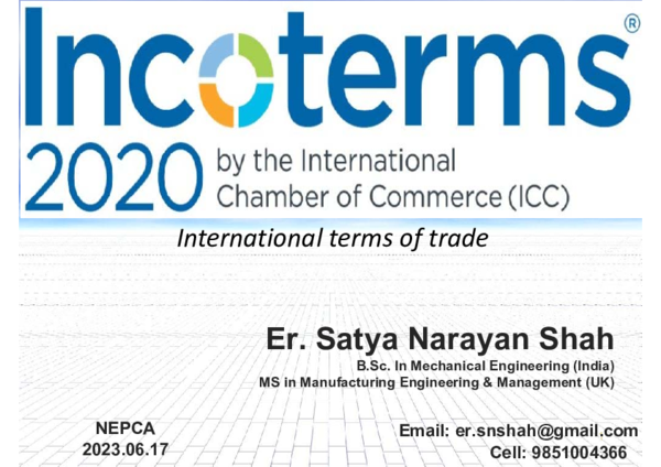 (PDF) INCOTERMS 2020