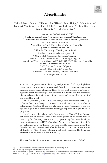 (PDF) Algorithmics