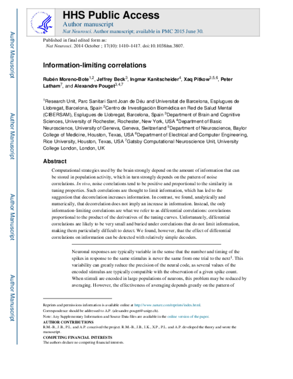 (PDF) Information-limiting correlations