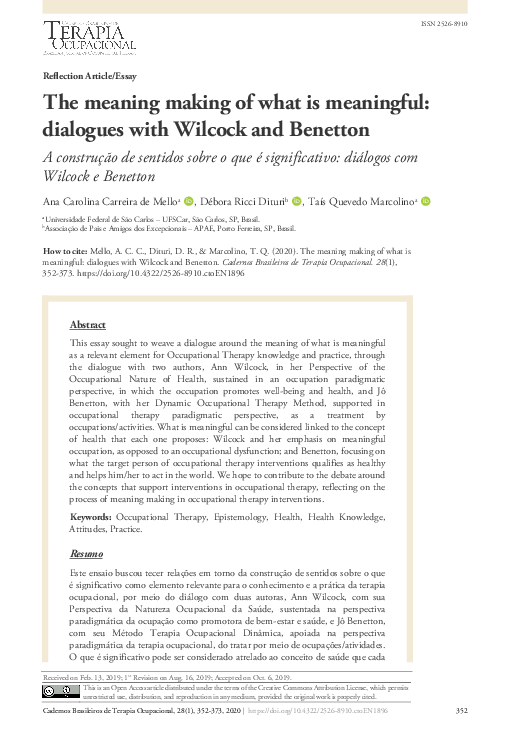 (PDF) A construção de sentidos sobre o que é significativo: diálogos ...