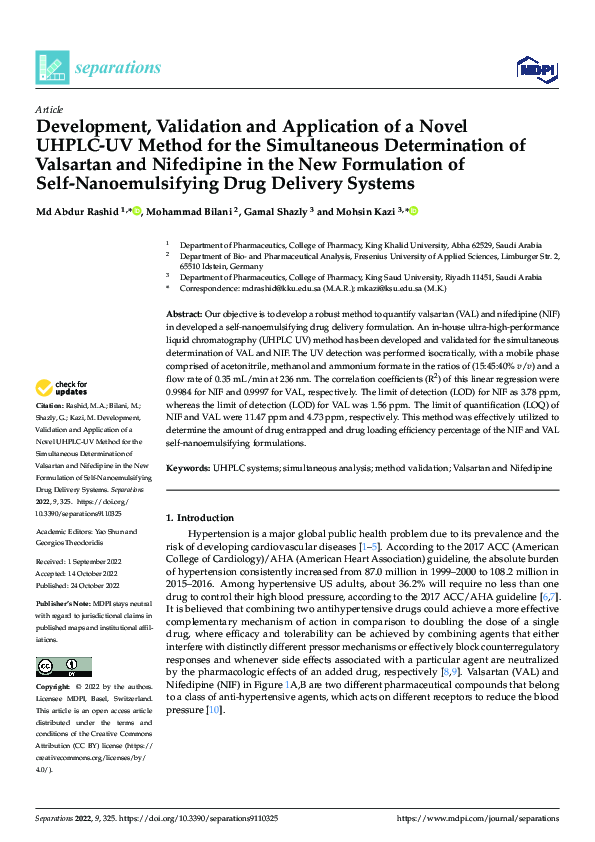 (PDF) Development, Validation and Application of a Novel UHPLC-UV Method for the Simultaneous ...