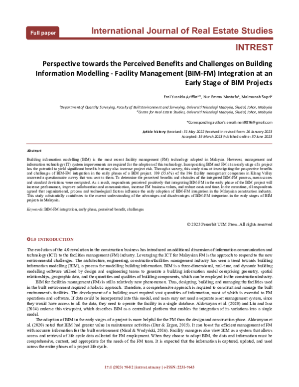 (PDF) Perspective towards the Perceived Benefits and Challenges on ...