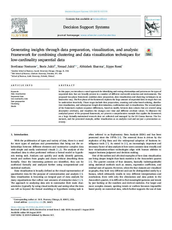 Pdf Generating Insights Through Data Preparation Visualization And Analysis Framework For