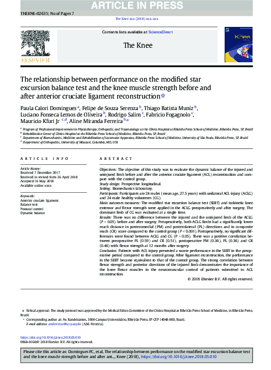 (PDF) The relationship between performance on the modified star ...