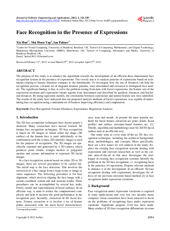 (PDF) Face Recognition in the Presence of Expressions