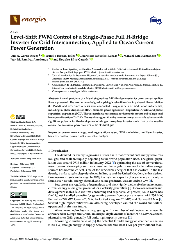 (PDF) Level-Shift PWM Control of a Single-Phase Full H-Bridge Inverter ...