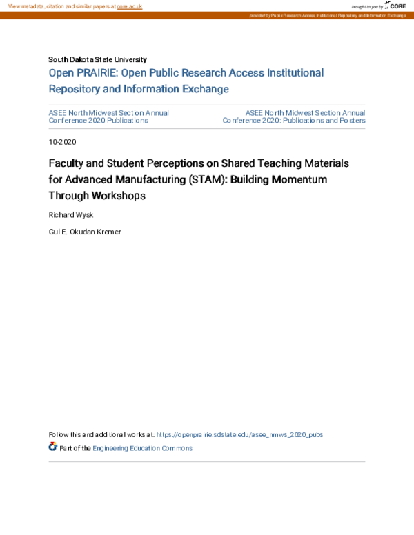 (PDF) Faculty and Student Perceptions on Shared Teaching Materials for ...